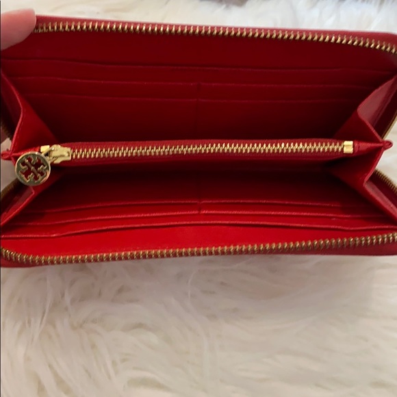 Tory Burch | Bags | Authentic Tory Burch Red Wallet | Poshmark